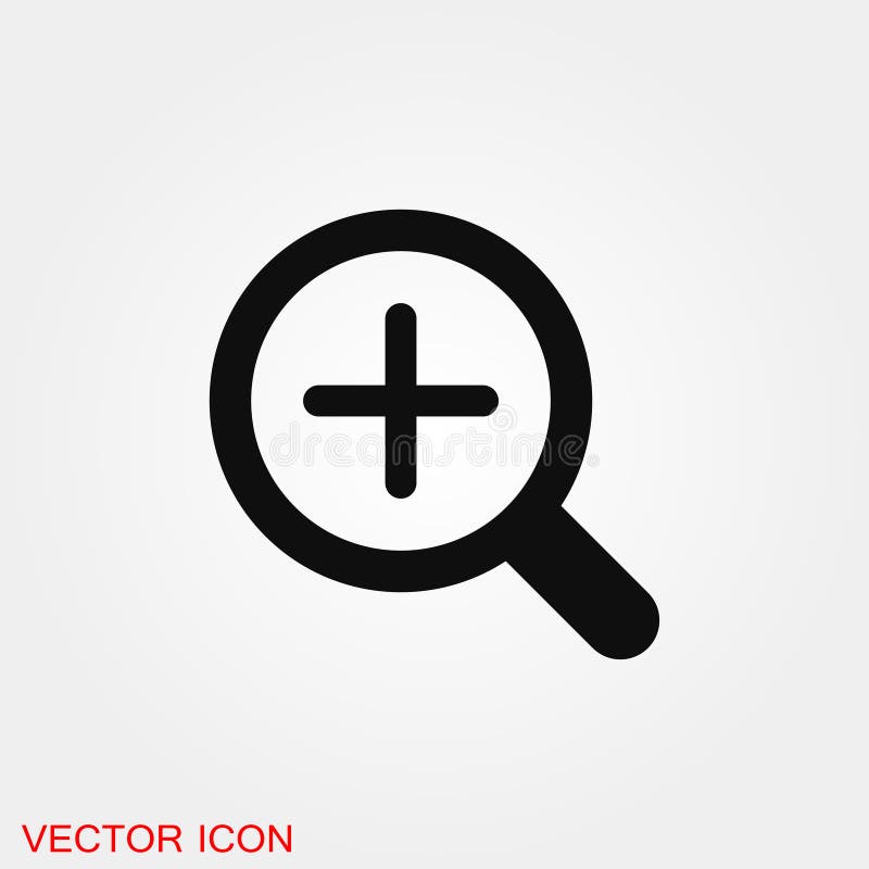 Zoom Icon Vector Sign Symbol for Design Stock Illustration ...