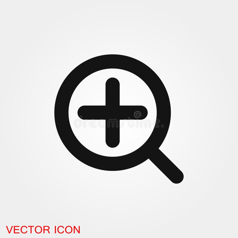 Zoom Icon Vector Sign Symbol for Design Stock Illustration ...