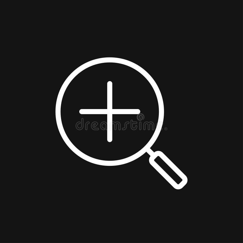 Zoom Icon Vector Sign Symbol for Design Stock Illustration ...