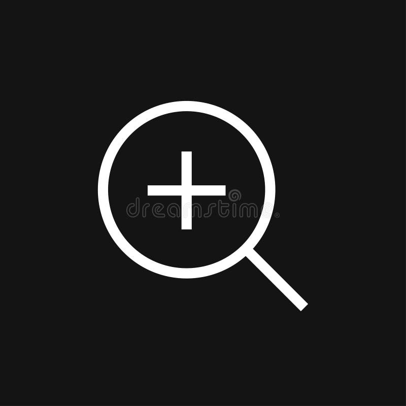 Zoom Icon Vector Sign Symbol for Design Stock Illustration ...
