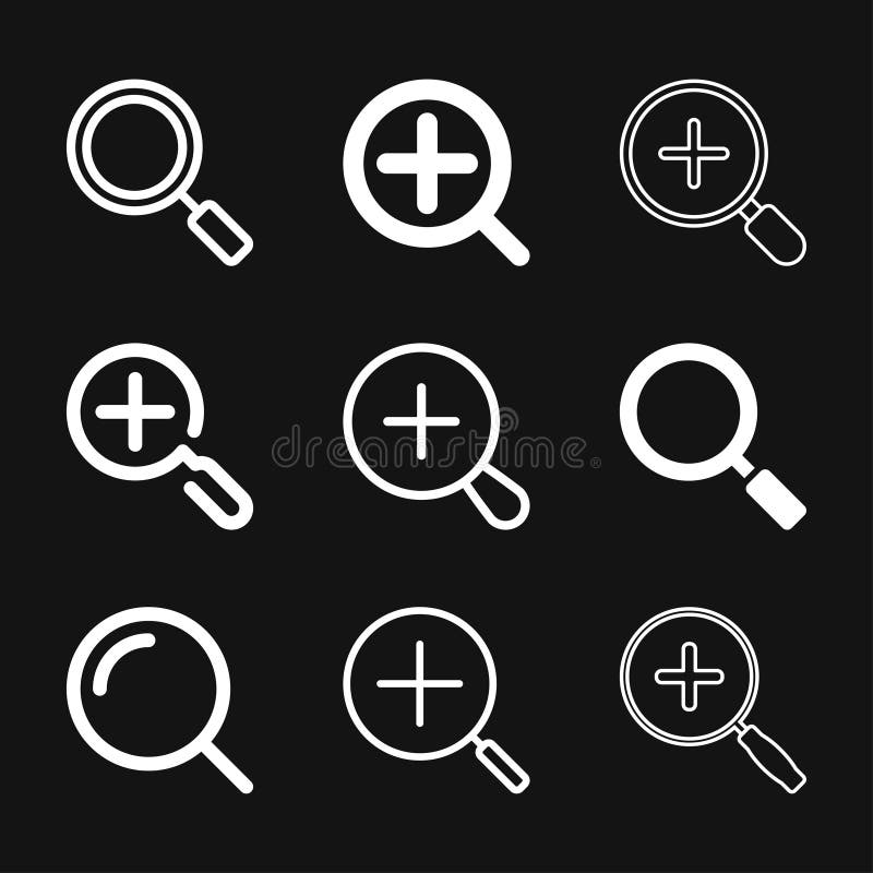 Zoom Icon Vector Sign Symbol for Design Stock Illustration ...