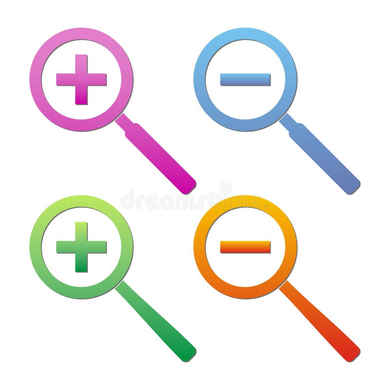 Zoom icons stock vector. Illustration of analysis, examine - 33940088