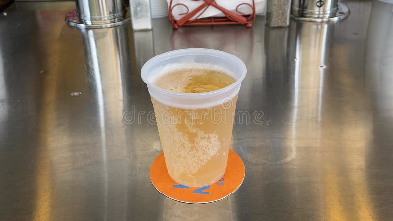 An Icy Cold Draft Beer in a Glass Sitting on a Bar in Florida Stock ...