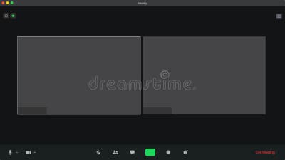 Zoom Interface. Zoom Video Conference. Video Call Stock Vector ...