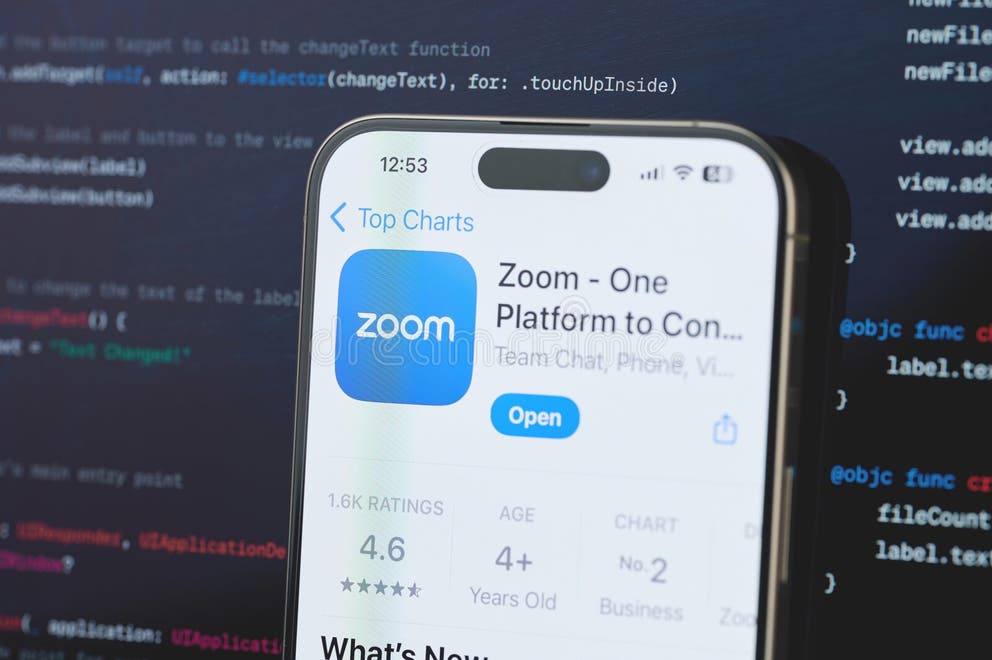 Zoom on iphone screen editorial photo. Image of smartphone - 309457931