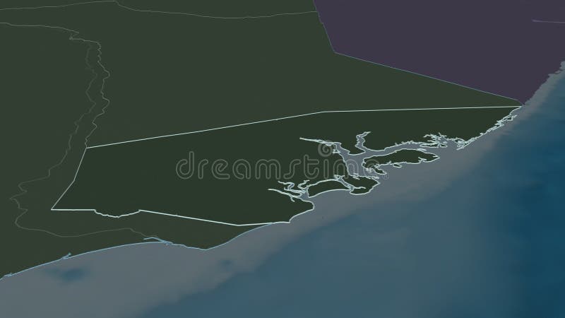 Lamu, Kenya - Outlined. Administrative Stock Illustration ...