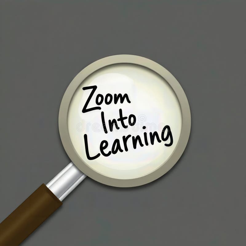 Zoom into Learning stock illustration. Illustration of growth - 338616343