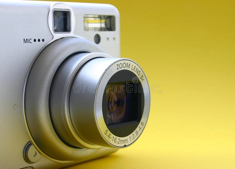 Digital Camera - Front View Stock Photo - Image of contacts, equipment ...