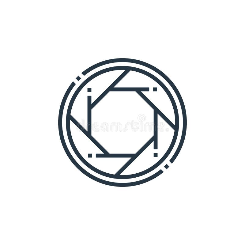 Zoom Lens Icon Vector from Photography Concept. Thin Line Illustration ...