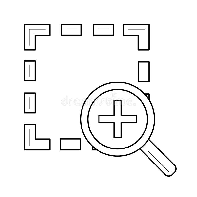 Zoom in line icon. stock vector. Illustration of instrument - 113111936