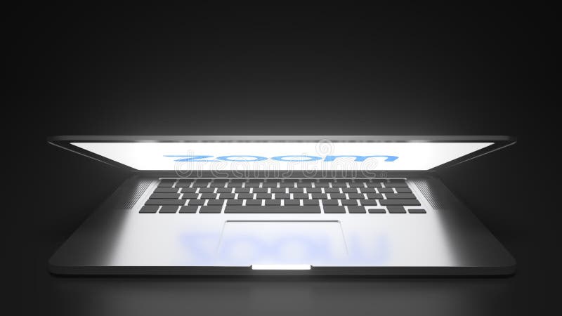 ZOOM Logo on the Display of a Portable Computer, Editorial Conceptual ...