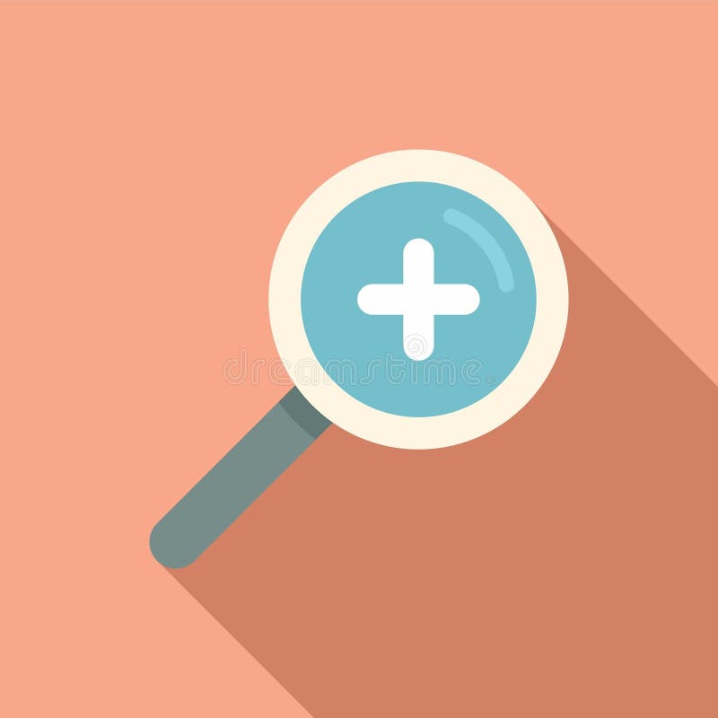 Zoom Magnifier Icon Flat Vector. User Interface Stock Illustration ...