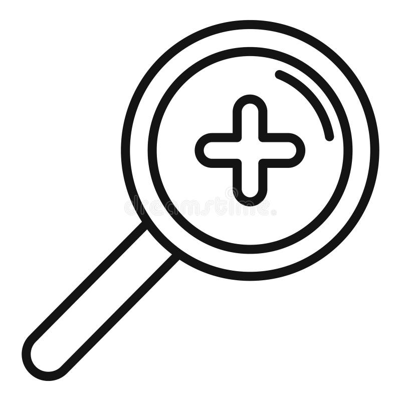 Zoom Magnifier Icon Outline Vector. User Interface Stock Illustration ...