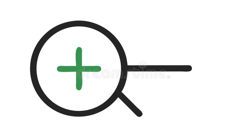 Zoom in Magnifying Glass Icon with Plus Symbol UI, Vector Design ...