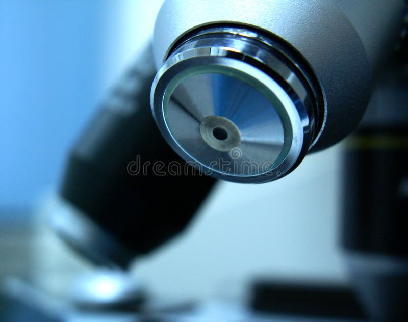 Zoom on microscope lens stock image. Image of lens, development - 14554487