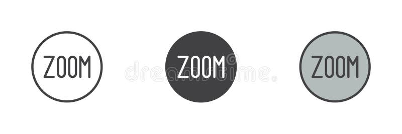 Zoom Mode Button Different Style Icon Set Stock Vector - Illustration ...