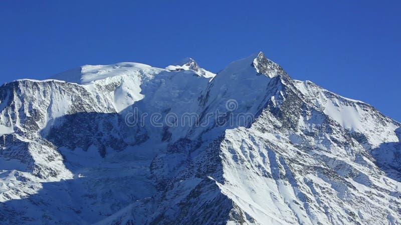 Zoom in on Mont Blanc stock footage. Video of landscape - 62786748