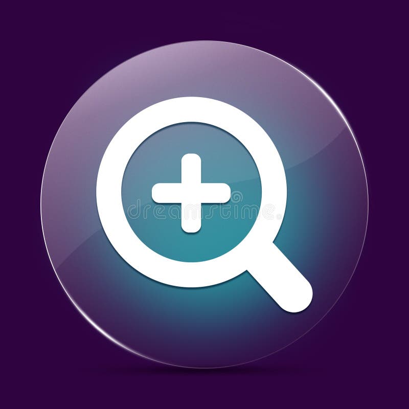 Zoom in Moonlight Glass Round Button Abstract on a Dark Purple ...