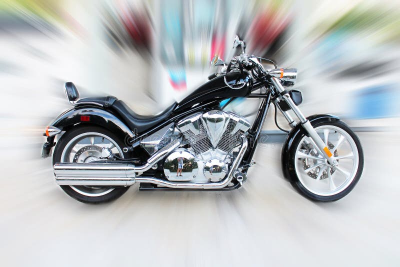 Zoom in Motorcycle Side View Stock Image - Image of cycle, chopper ...