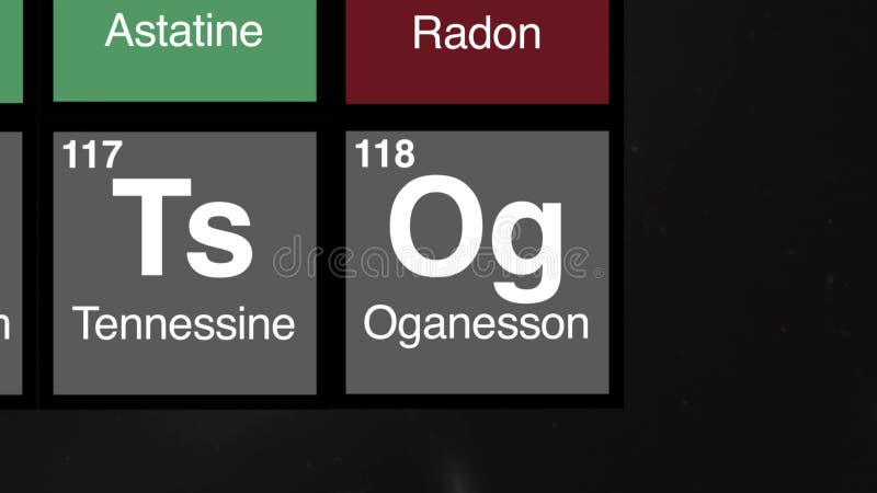 118 Zoom on Oganesson Element on Periodic Table Stock Video - Video of ...
