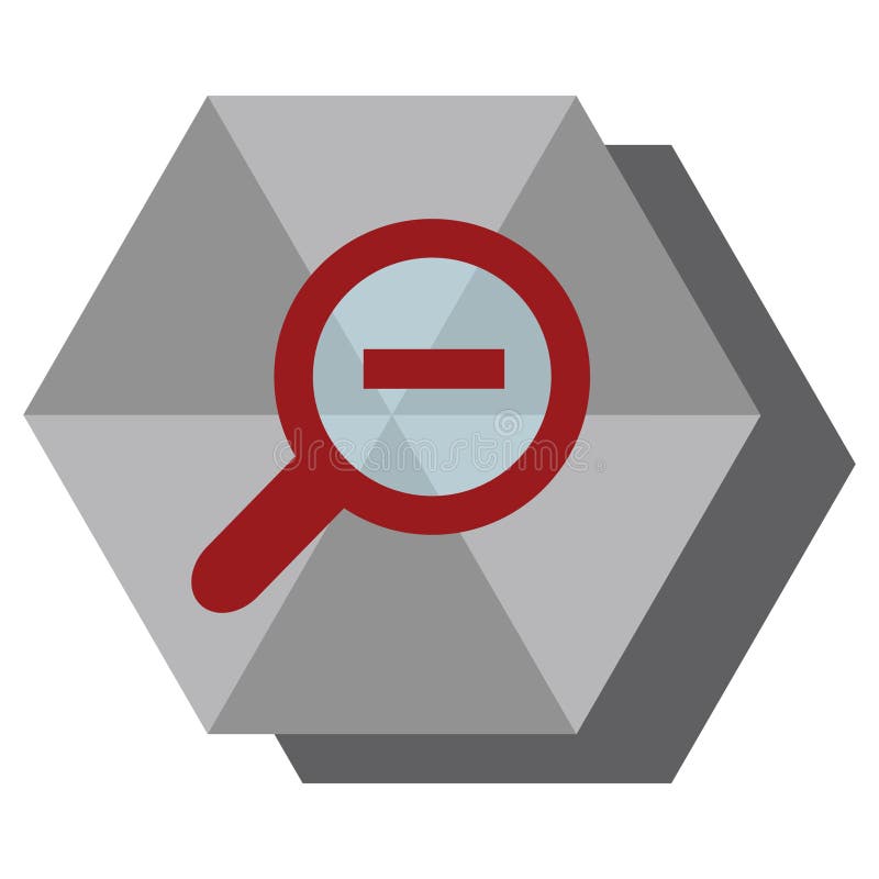 Zoom Out Button. Vector Illustration Decorative Design Stock Vector ...