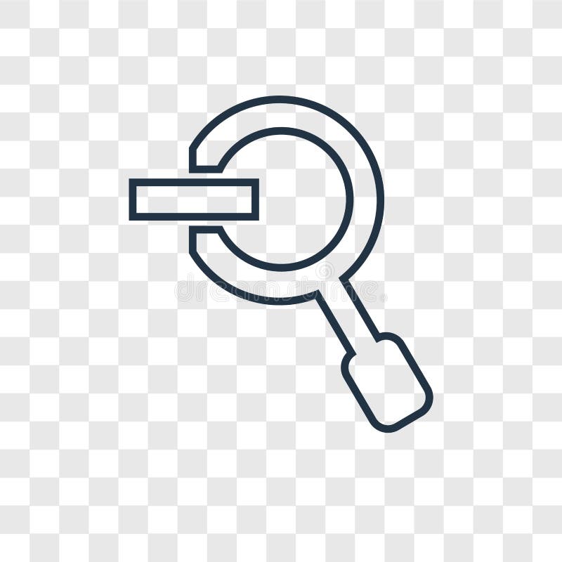 Zoom Out Concept Vector Linear Icon Isolated on Transparent Back Stock ...