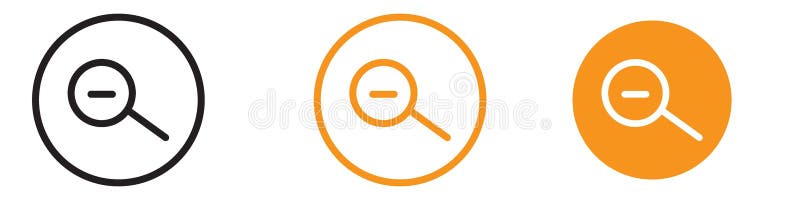 Zoom Out Feature Icon for Interactive Maps Stock Illustration ...