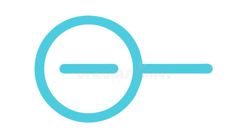 Zoom Out Function Icon with a Minus Sign in a Magnifying Glass, Vector ...