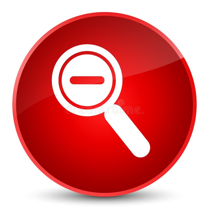 Zoom Out Icon Elegant Red Round Button Stock Illustration ...