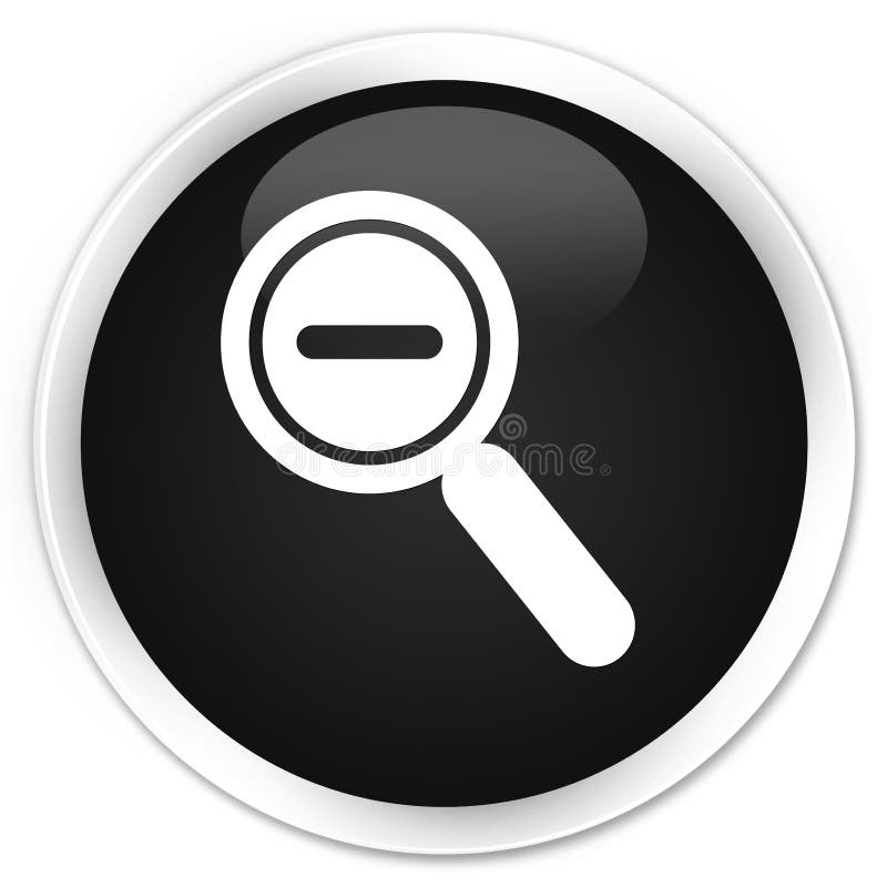 Zoom Out Icon Premium Black Round Button Stock Illustration ...
