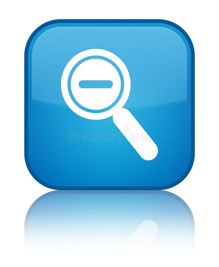 Zoom Out Icon Special Cyan Blue Square Button Stock Illustration ...