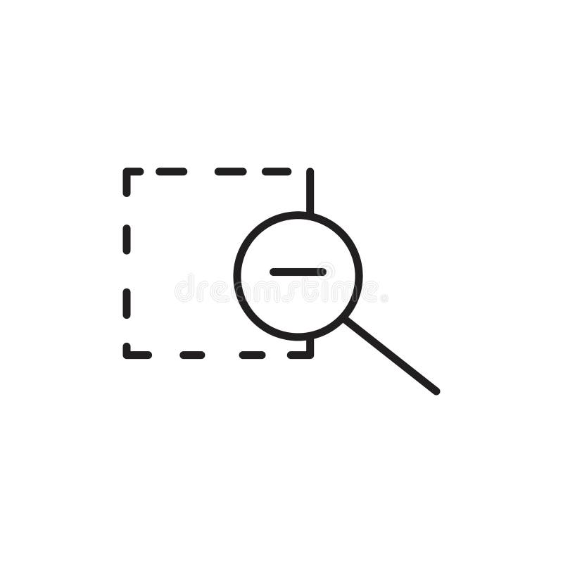 Zoom Out Icon Thin Line Art Isolated Stock Vector - Illustration of ...