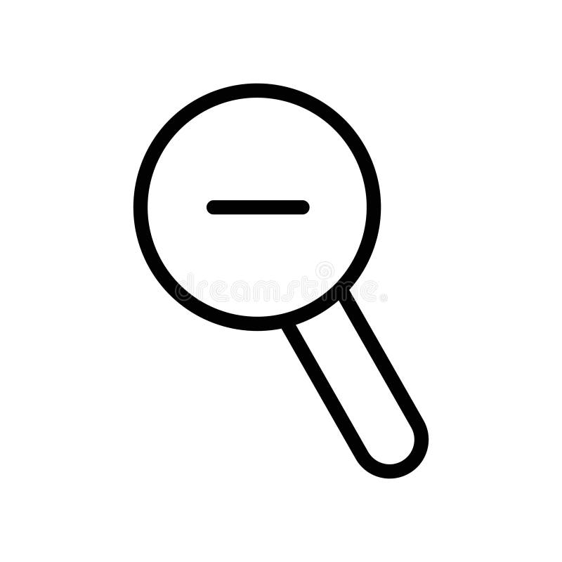 Zoom Out Icon Thin Line Art Isolated Stock Vector - Illustration of ...