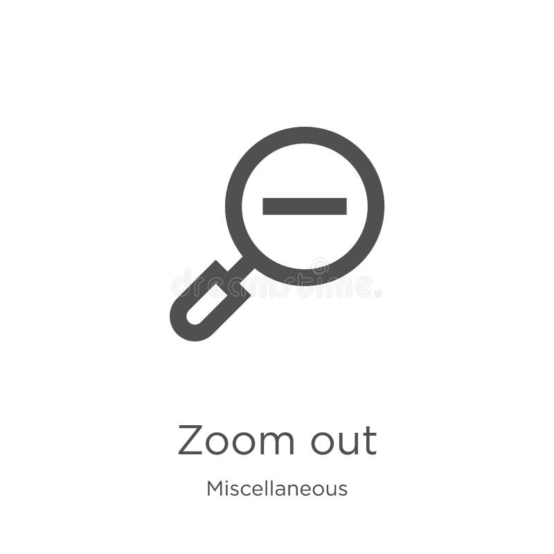 Zoom Icon Vector from Accessibility Collection. Thin Line Zoom Outline ...