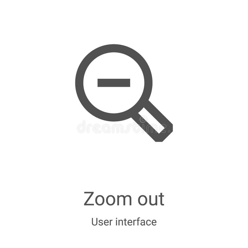 Zoom Icon Vector from Accessibility Collection. Thin Line Zoom Outline ...