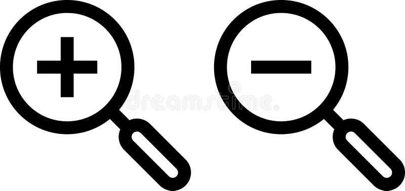 Zoom in and Zoom Out Icons Vector Stock Vector - Illustration of tool ...