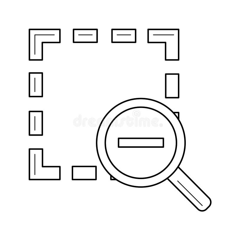 Zoom in line icon. stock vector. Illustration of draw - 94420315