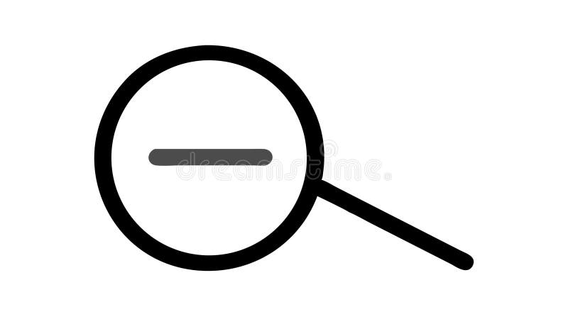 Zoom Out Magnifying Glass, Reduce View Scale Function, Vector Design Generative AI Stock Vector ...