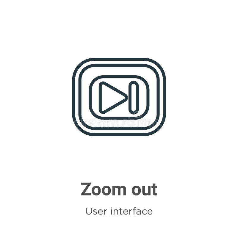 Zoom Out Outline Vector Icon. Thin Line Black Zoom Out Icon, Flat ...