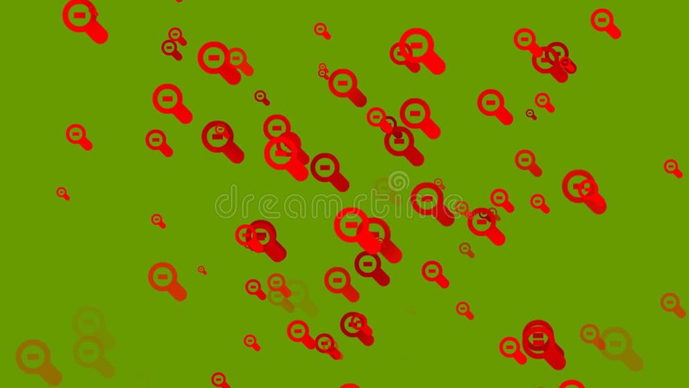 Zoom Out Red Icon on Green Background. Animated Reduce Ui Icon ...