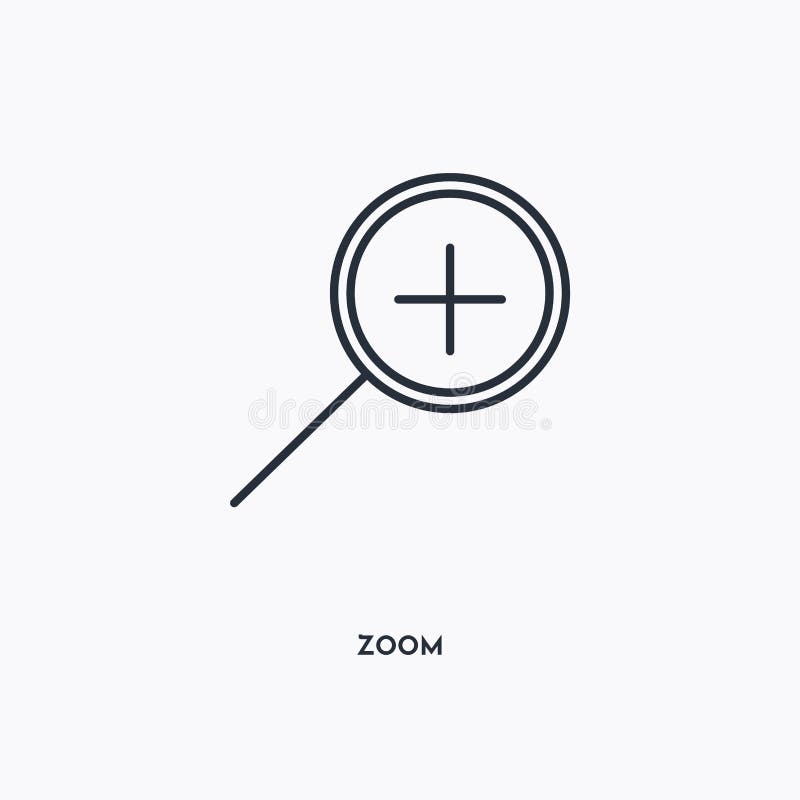 Zoom Out Outline Icon Isolated. Symbol, Logo Illustration for Mobile ...