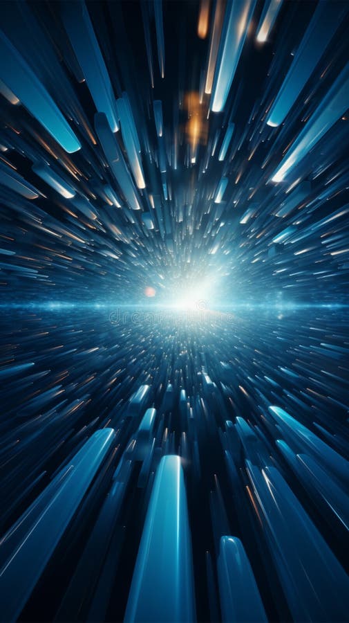 Zoom Perspective Blurred Blue Explosion with Centric Motion, an ...