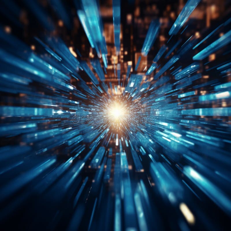 Zoom Perspective Blurred Blue Explosion with Centric Motion, an ...