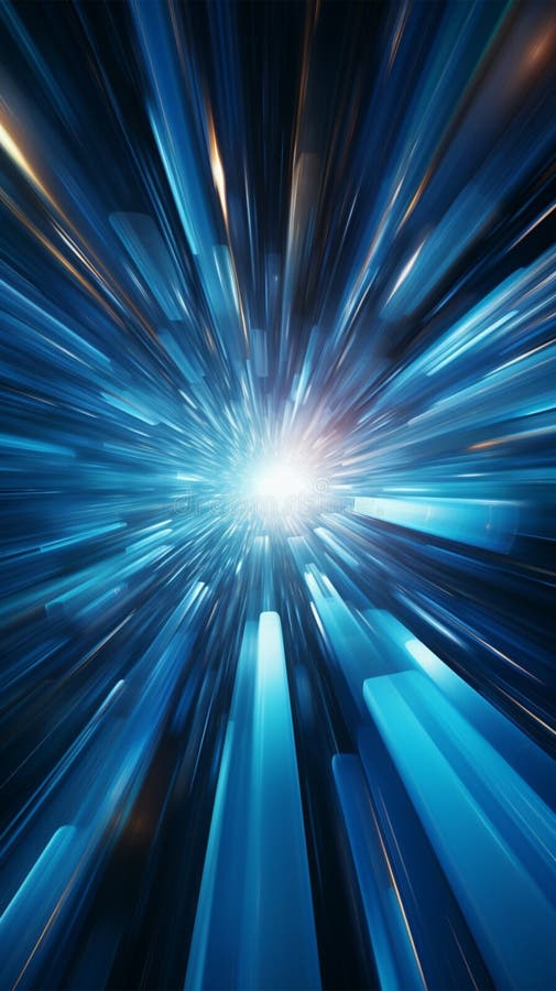 Zoom Perspectives Abstract Beauty Blurred Blue Burst with Centric ...