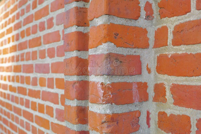Zoom, Red and Brick Wall for Concrete Building or Structural Material ...