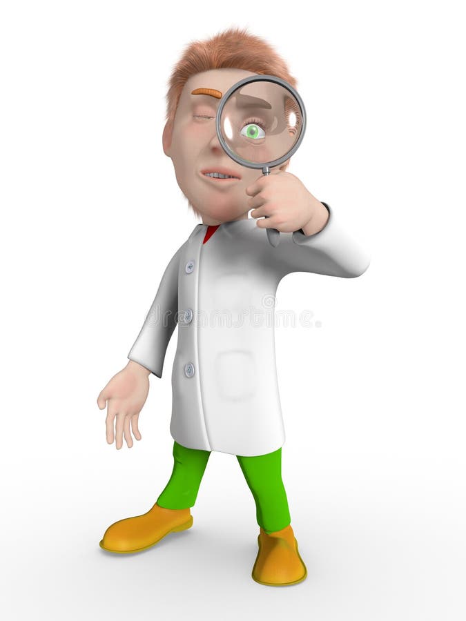 Inspecting eye stock illustration. Illustration of help - 2596042