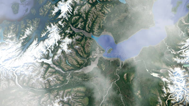 Zoom in from Space on Alaska Anchorage USA Stock Footage - Video of ...