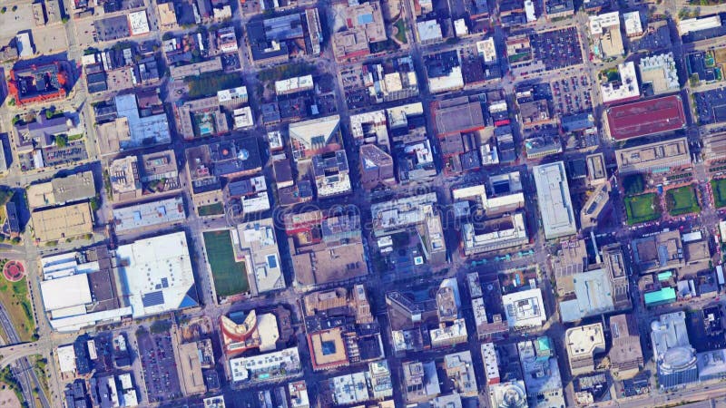 Zoom from Space on Cincinnati - Ohio - USA - Zoon in Stock Video ...