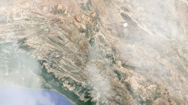 Zoom in from Space on Iran Tehran Stock Footage - Video of body, sphere ...