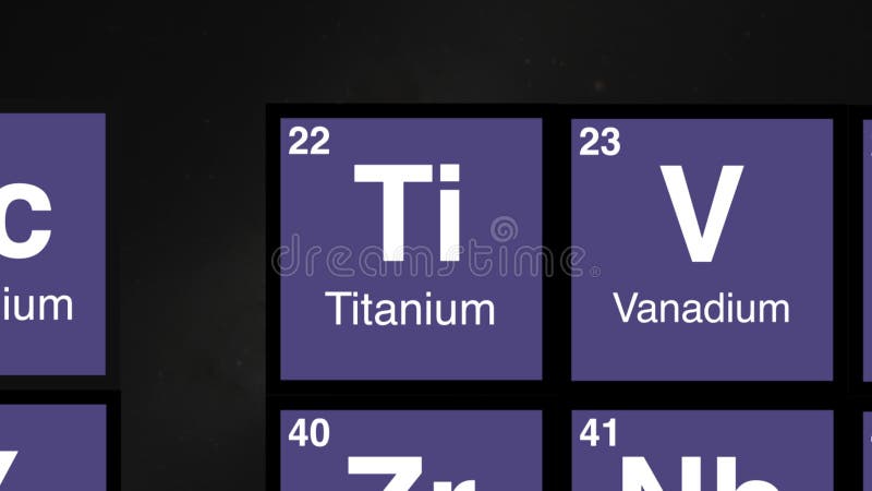 22 Zoom on Titanium Element on Periodic Table Stock Footage - Video of ...